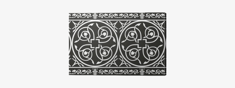 Seamless Gothic Floral Vector Border With Fleur De - Design - 400x400 ...