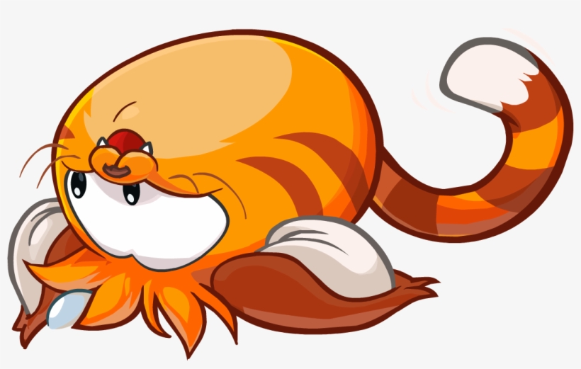 Cat Puffle Rolling Around - Club Penguin Puffle Gato - 1099x645 PNG ...