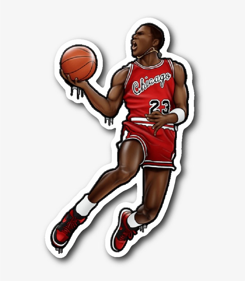 Download Transparent Dunk Contest Mj Vinyl Sticker - Dunk Contest Png ...