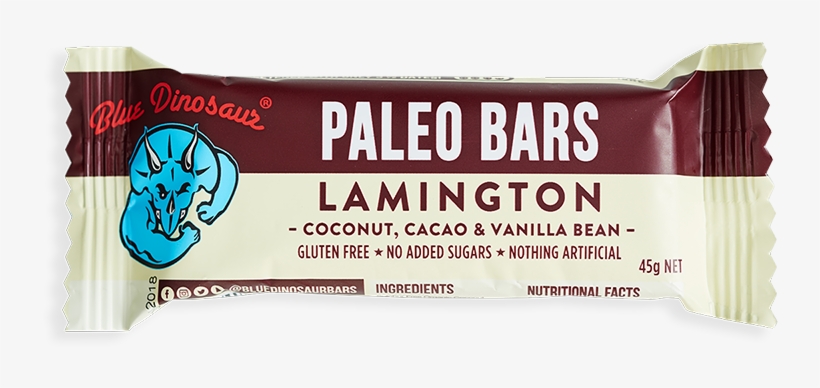 Blue Dinosaur Paleo Bar - Blue Dinosaur - Lamington - Coconut, Raw ...
