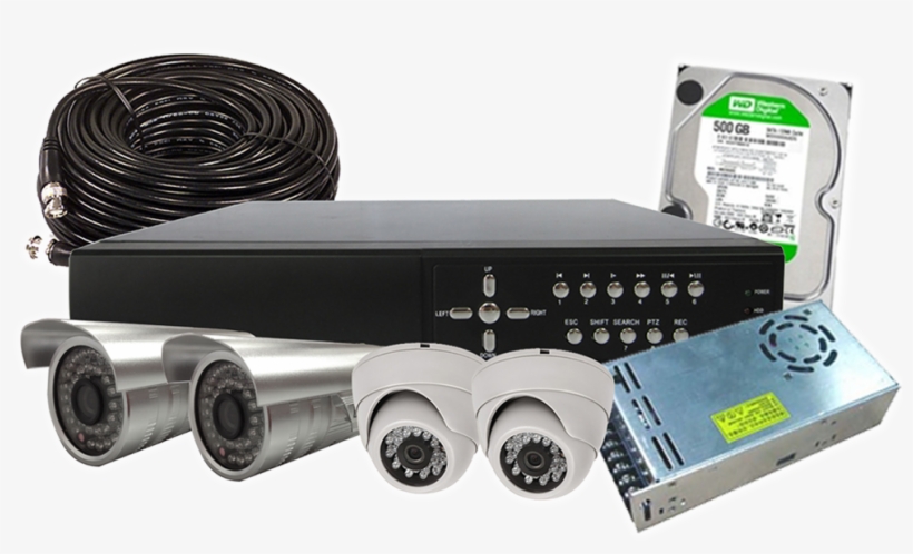 4 Channels Dvr 2 Indoor/outdoors Cameras - Wd Green 2 Tb Internal Hdd ...