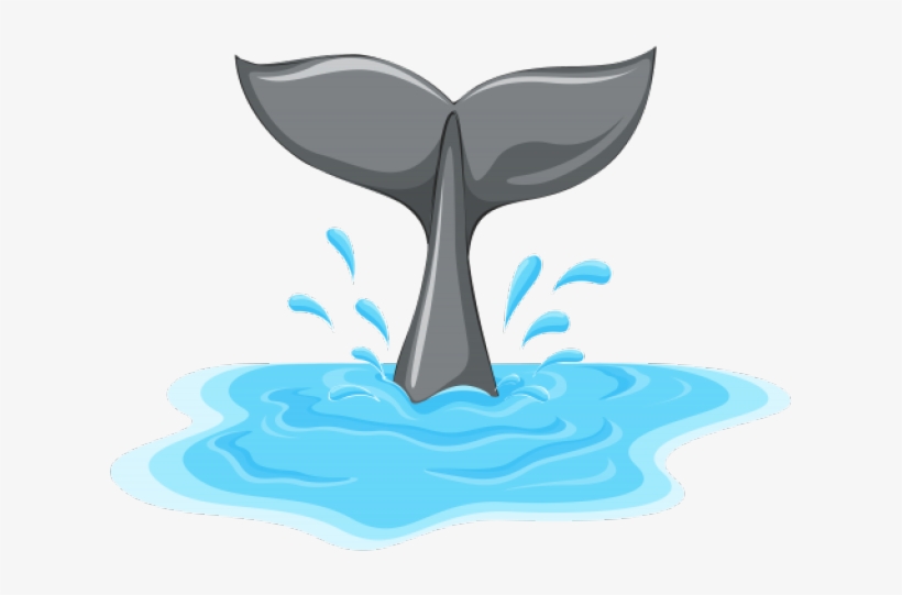 Mermaid Tail Clipart Whale Fluke - Whale Tail Cartoon - 640x480 PNG ...