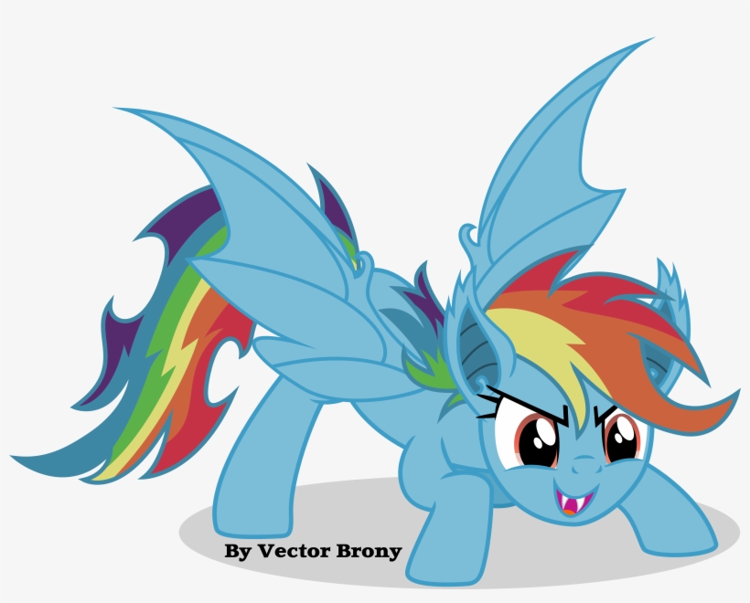 Rainbow Bat By Vector-brony - Mlp Rainbow Dash Bat - 5680x4301 PNG ...