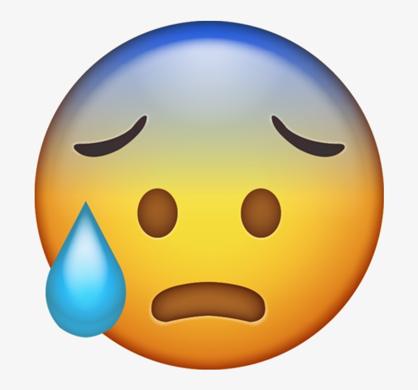 Download Cold Sweat Iphone Emoji Image - Sweat Emoji Transparent ...