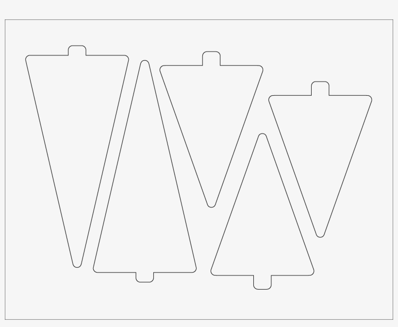 Christmas Tree Outline Template - Line Art - 3300x2550 PNG Download ...