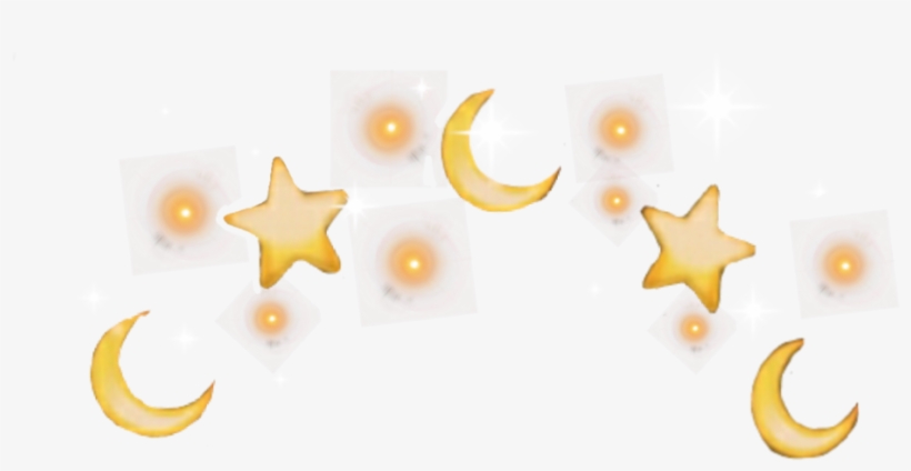 Download Transparent Crown Yellow Moon Star Stars Tumblr - Star - PNGkit
