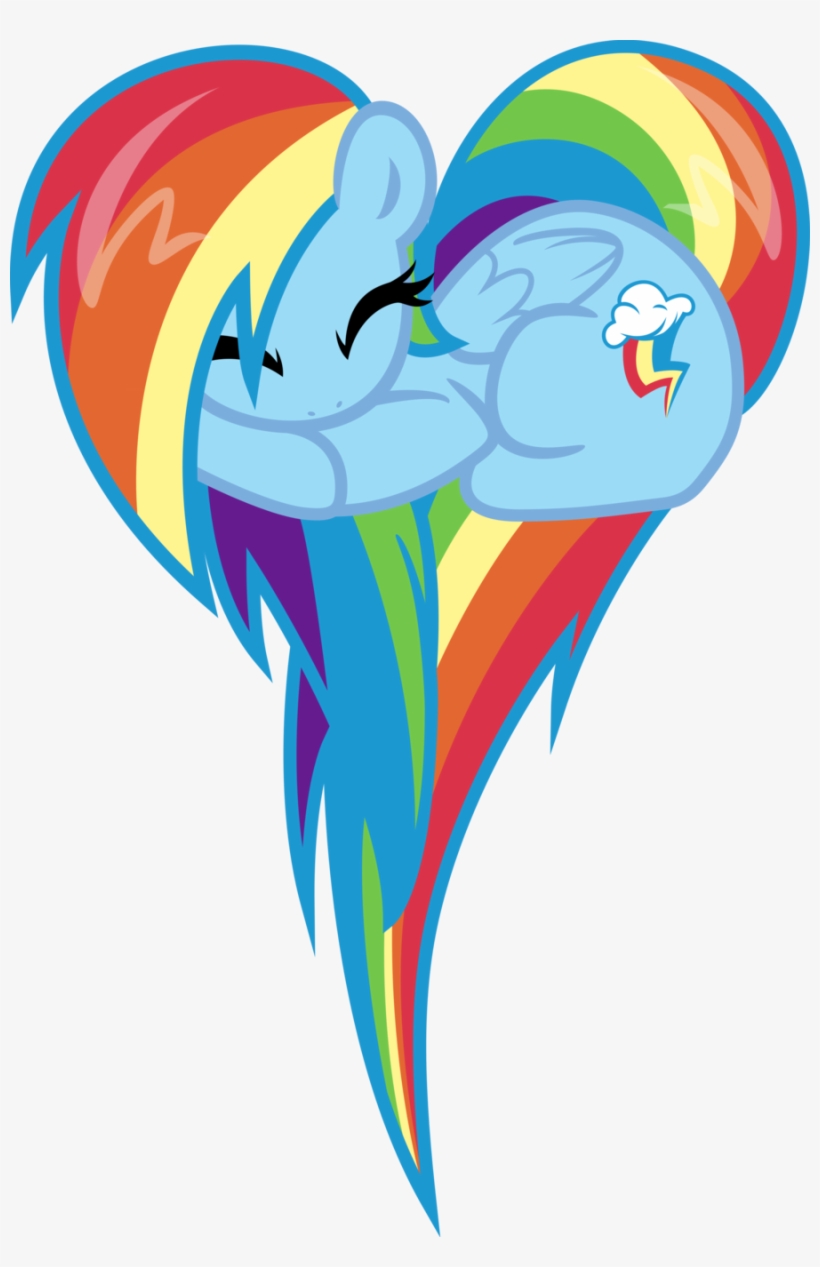 Sleep Rainbow Heart - My Little Pony Heart - 900x1347 PNG Download - PNGkit