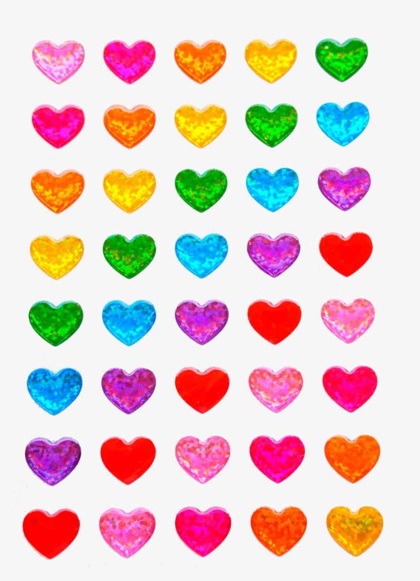 Rainbow Heart Stickers - 5 Sheet Heart/moon/ For Girl Scrapbooking ...