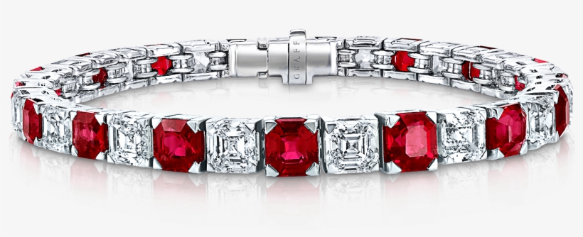 A Classic Graff Emerald Cut Ruby And Diamond Bracelet - 2000x2000 PNG ...