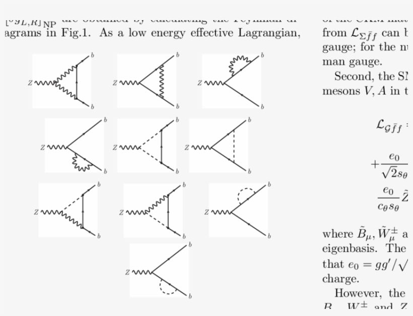 The 1-loop Feynman Diagrams For Δg B L,r In The Feynman - Diagram - 850x609 PNG Download - PNGkit