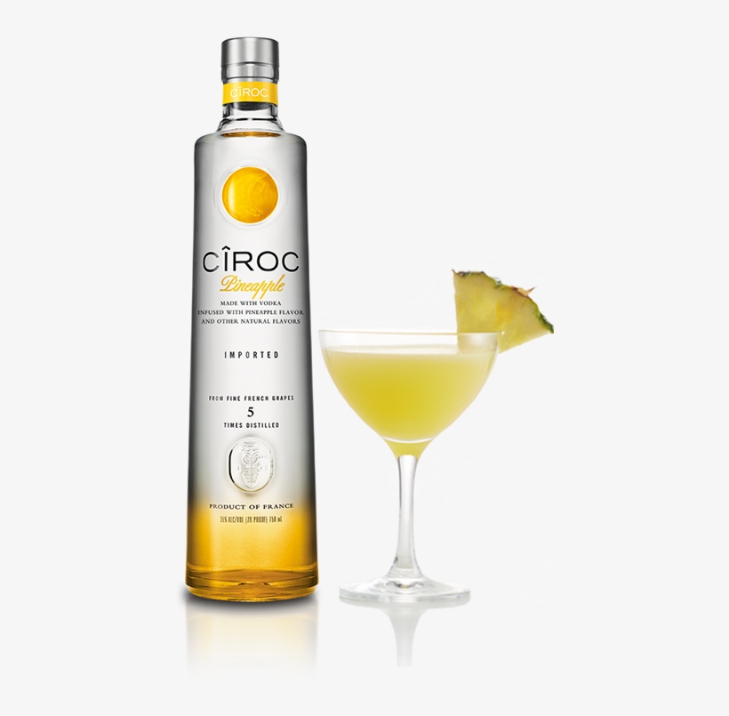 La Piña With Ciroc Pineapple - Ciroc Vodka Pina Colada - 425x803 PNG ...