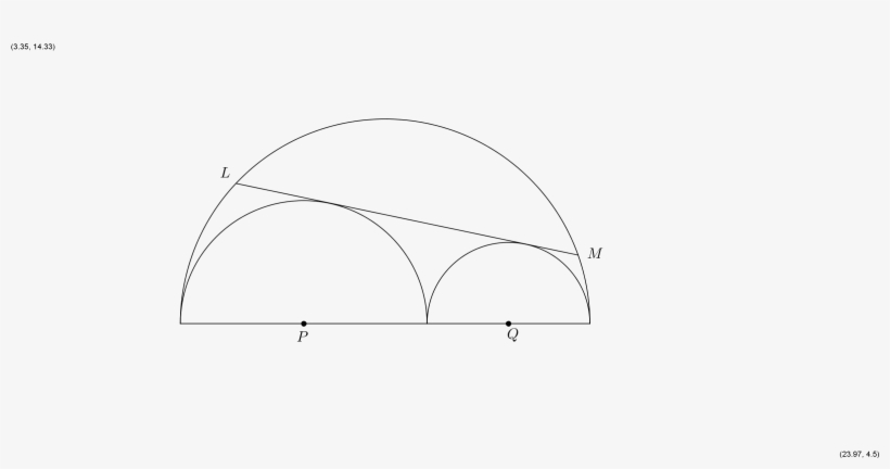 Length Of Tangent Common To Two Semicircles Which Are - Semi Circles ...