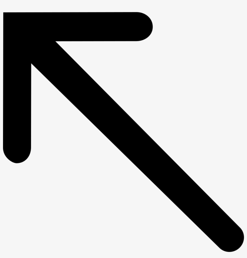 Si Glyph Arrow Thin Left Top Comments - Arrow Diagonal - 980x976 PNG ...
