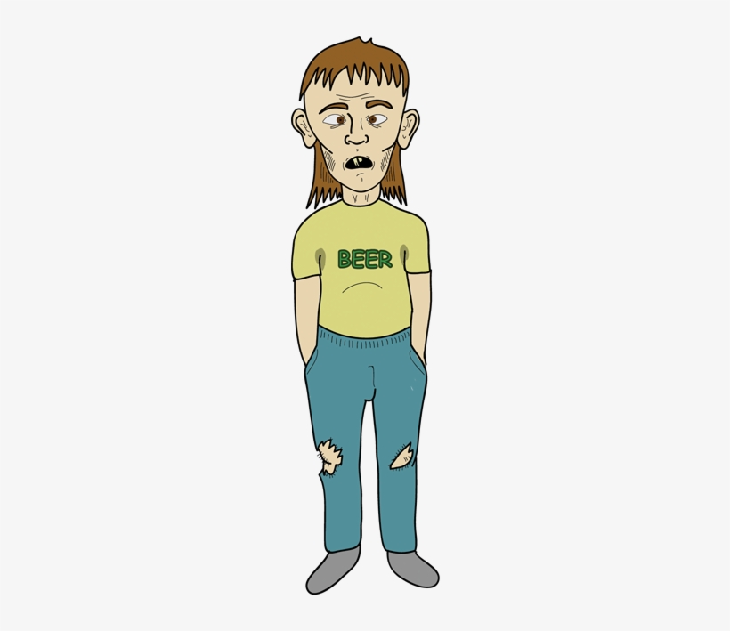 Redneck Toon - Cartoon - 394x628 PNG Download - PNGkit