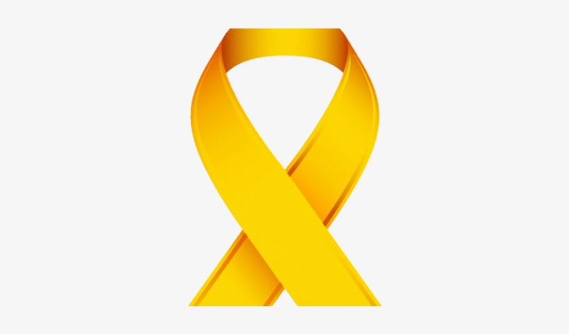 Gold Clipart Awareness Ribbon - Yellow Cancer Ribbon Png - 400x400 PNG ...