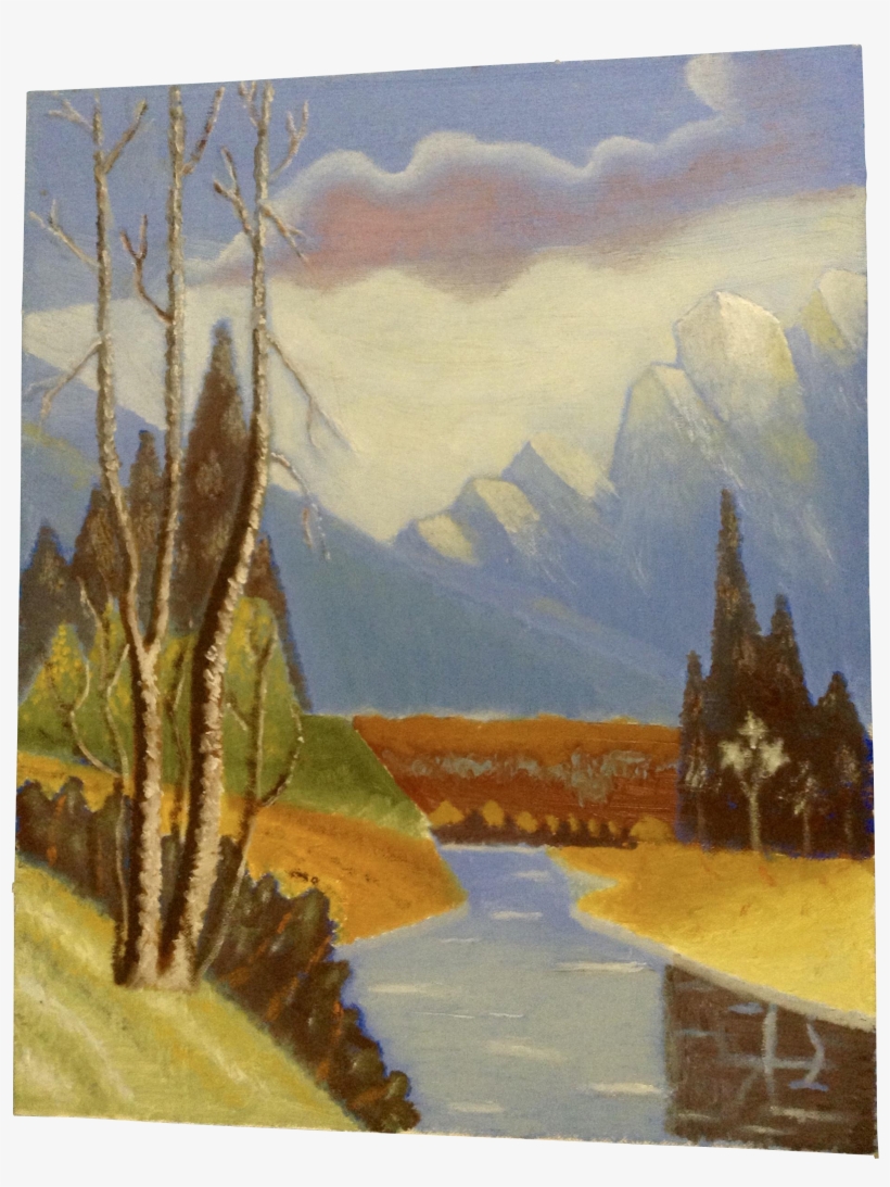 Ernest G Lucas, Oil Painting On Board Mount Rainier - Painting ...