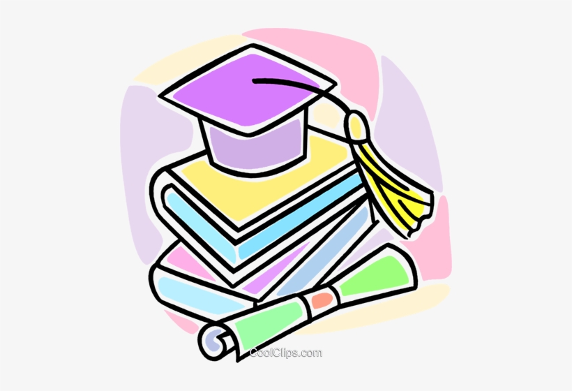 Graduation Cap And School Books Royalty Free Vector - Clip Art ...