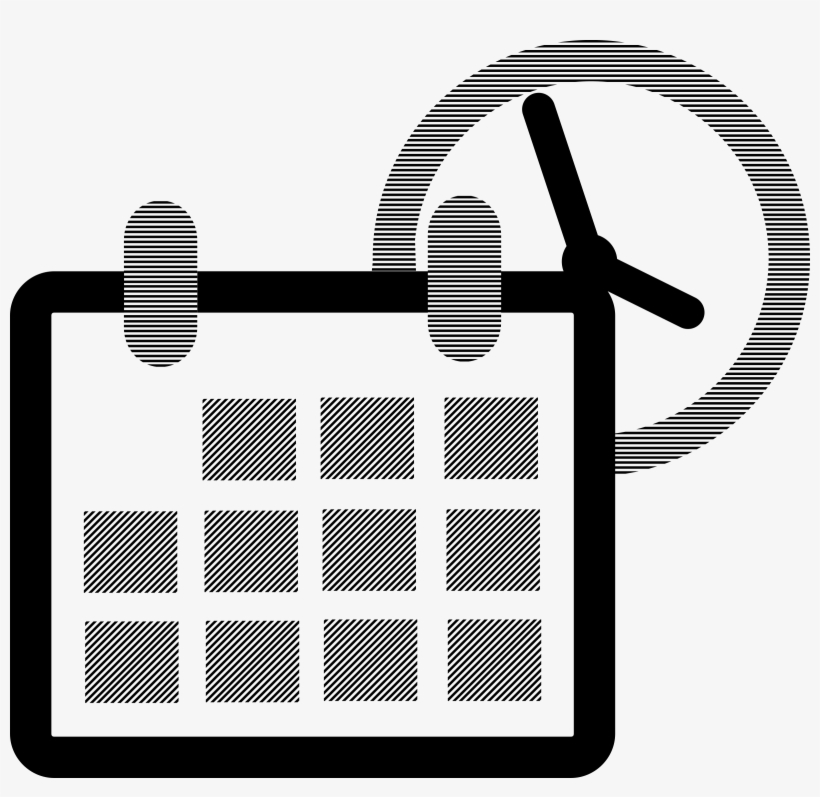 Clip Transparent Stock With Clock Icons Free And Downloads - Calendar ...