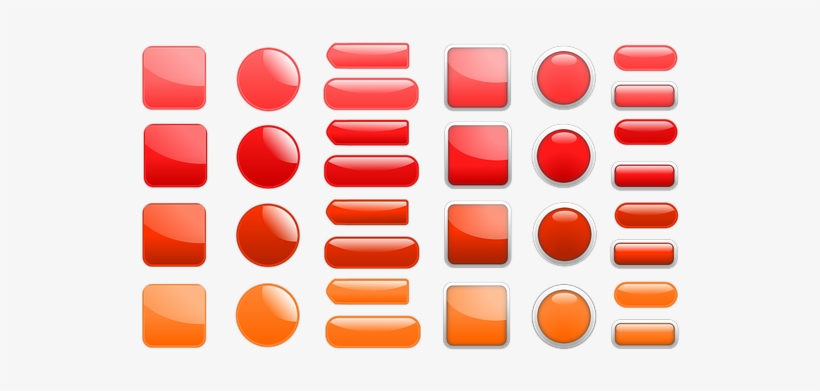 Button Icon Oblong Square Round Red Orange - Square Oblong - 604x340 ...