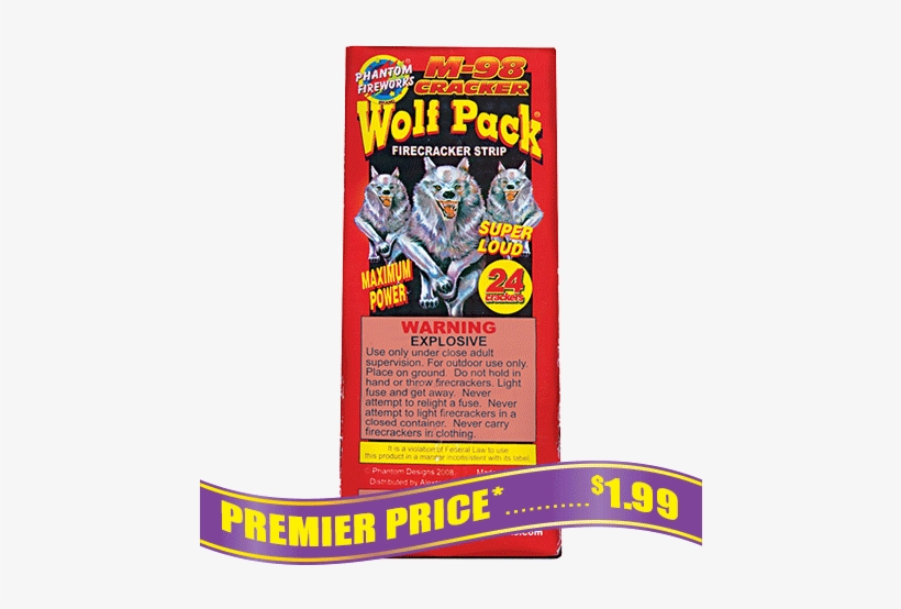 M-98 Wolf Pack Firecracker - Wolf Pack Fireworks - 500x500 PNG Download ...