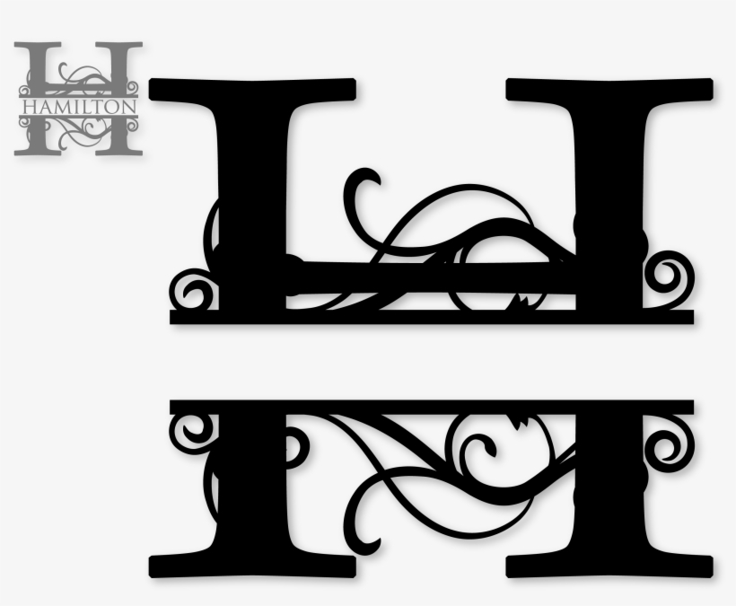 H Split Monogram Sds H Split Monogram - Split Letter Monogram H ...