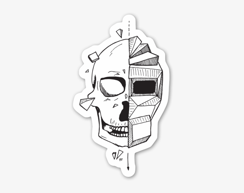 Shattered Sticker - Illustration - 379x600 PNG Download - PNGkit