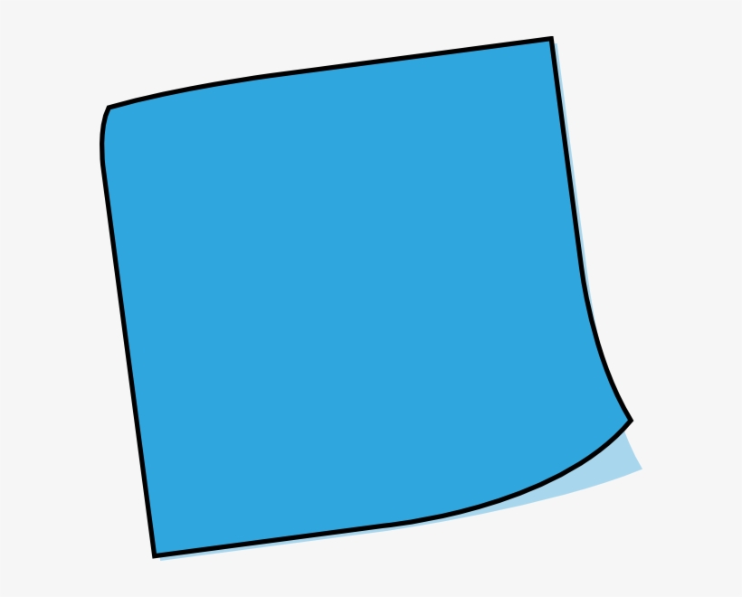 Blue Clipart Post It - Post It Icone Png - 600x580 PNG Download - PNGkit