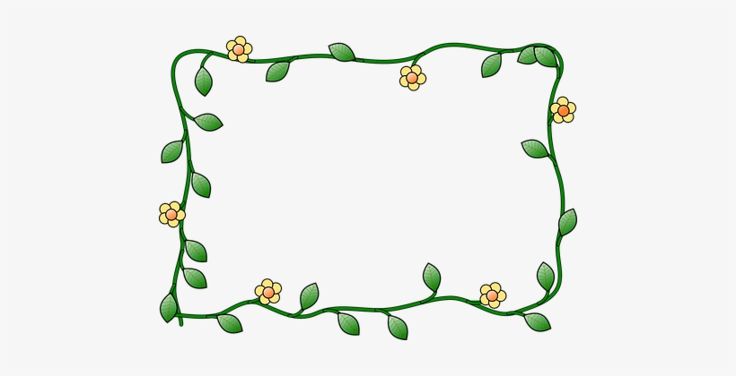 Border Flower Plant Nature Decoration Bord - Flower Frame Clipart ...