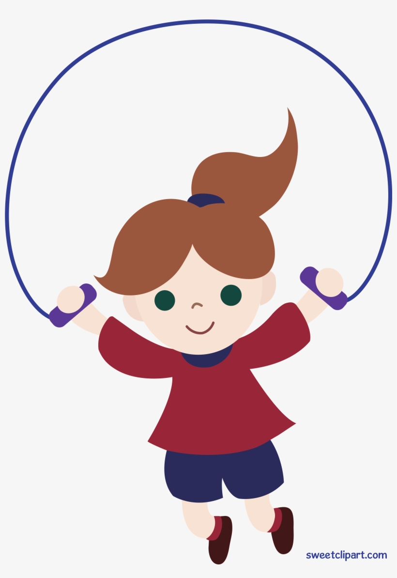 Girl Jumping Clip Art Sweet - Clip Art Jumping Rope - 3370x4692 PNG ...