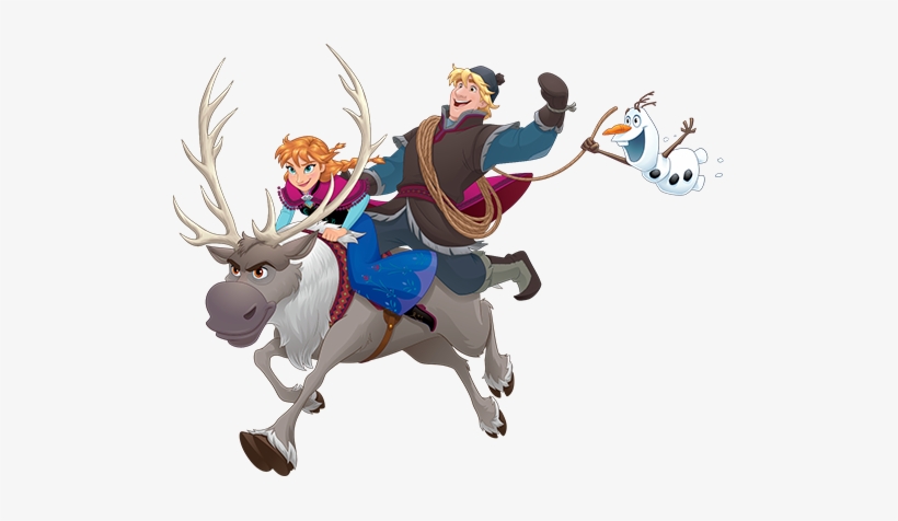 Frozen Friends - Anna Riding Sven - 504x396 PNG Download - PNGkit