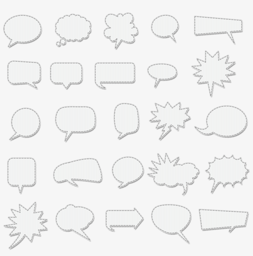 Svg Transparent Stitched Vector Speech Bubbles - Dialog Box - 1300x1255 PNG Download - PNGkit