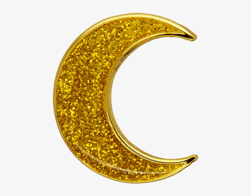 Moon Pin, Glitter Gold - Hambledon Gold Moon Pin - 600x600 PNG Download ...