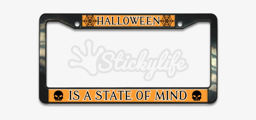 Halloween State Of Mind License Plate Frame - Vehicle Registration ...
