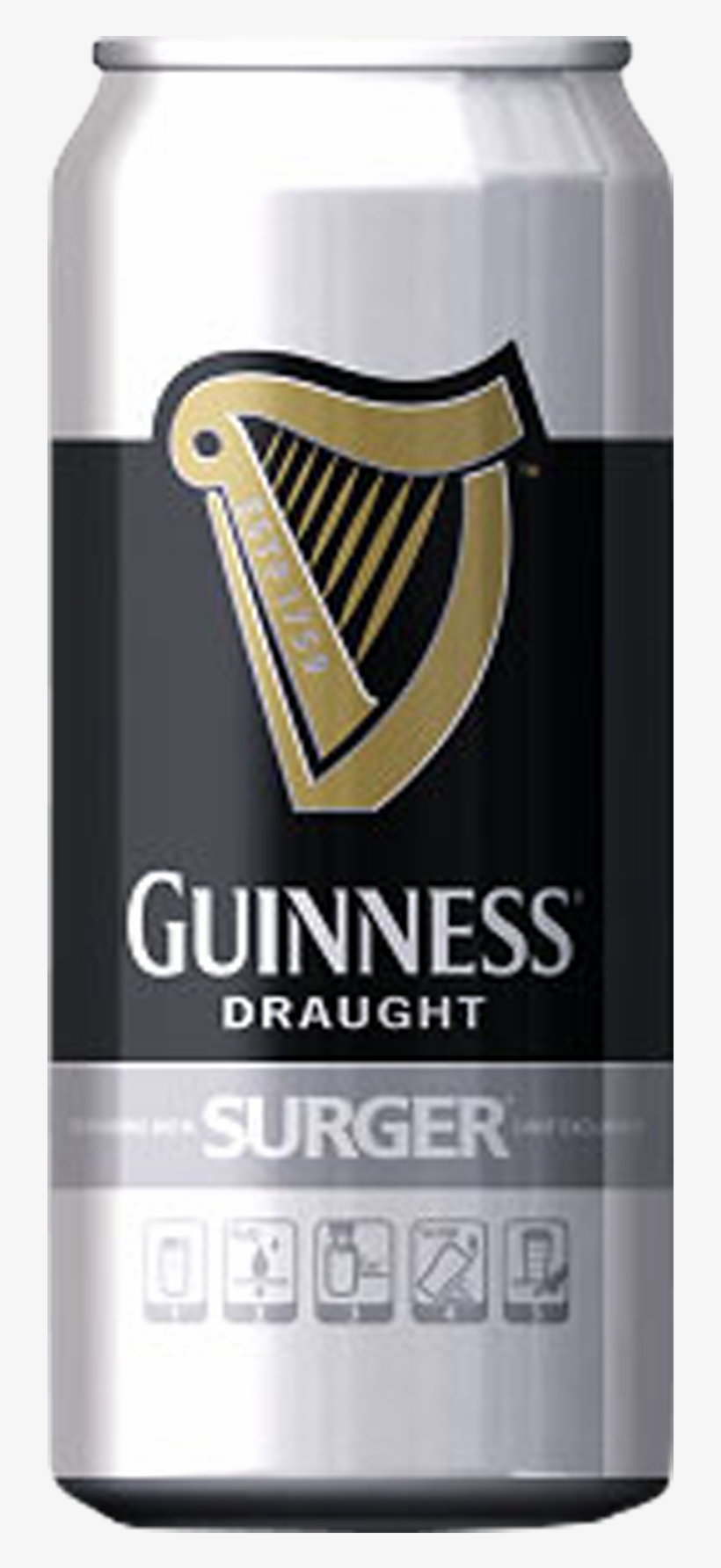 Guinness Surger Draught Stout 24x 520ml - 752x2240 PNG Download - PNGkit