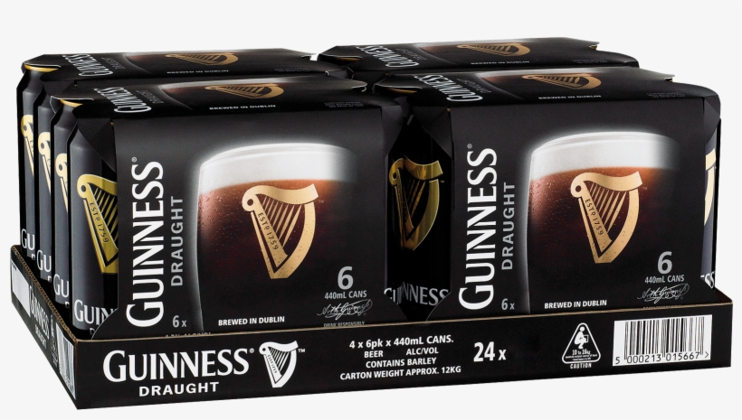 Guinness Draught Cans 440ml 24 Case - Guinness Draught Can Case ...