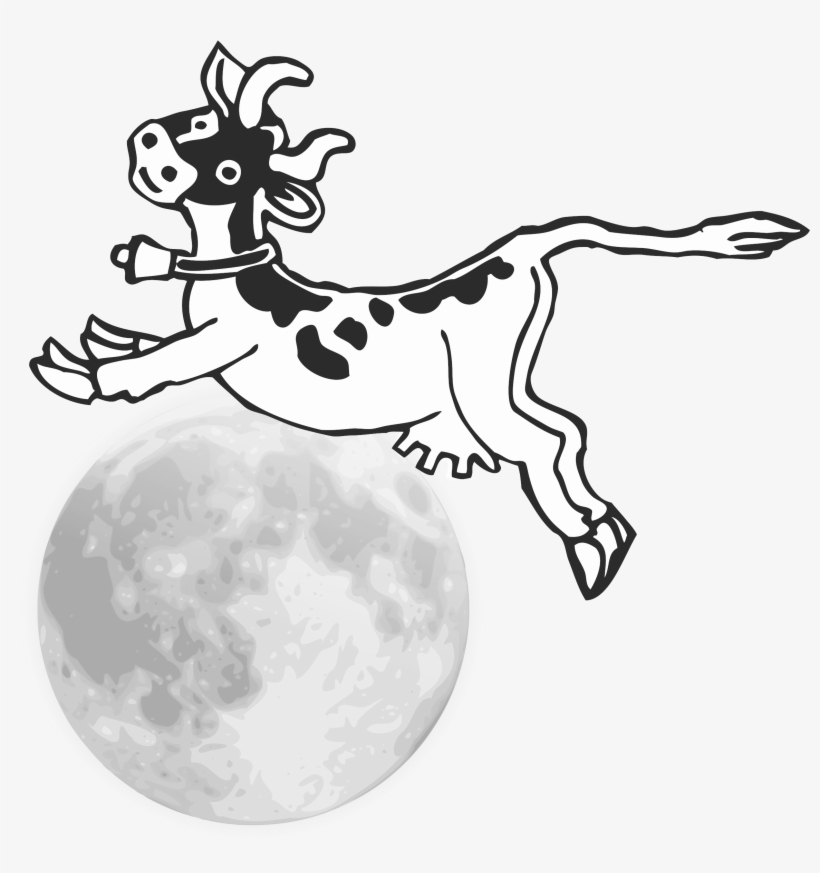 The Cow Jumped Over The Moon Clip Art