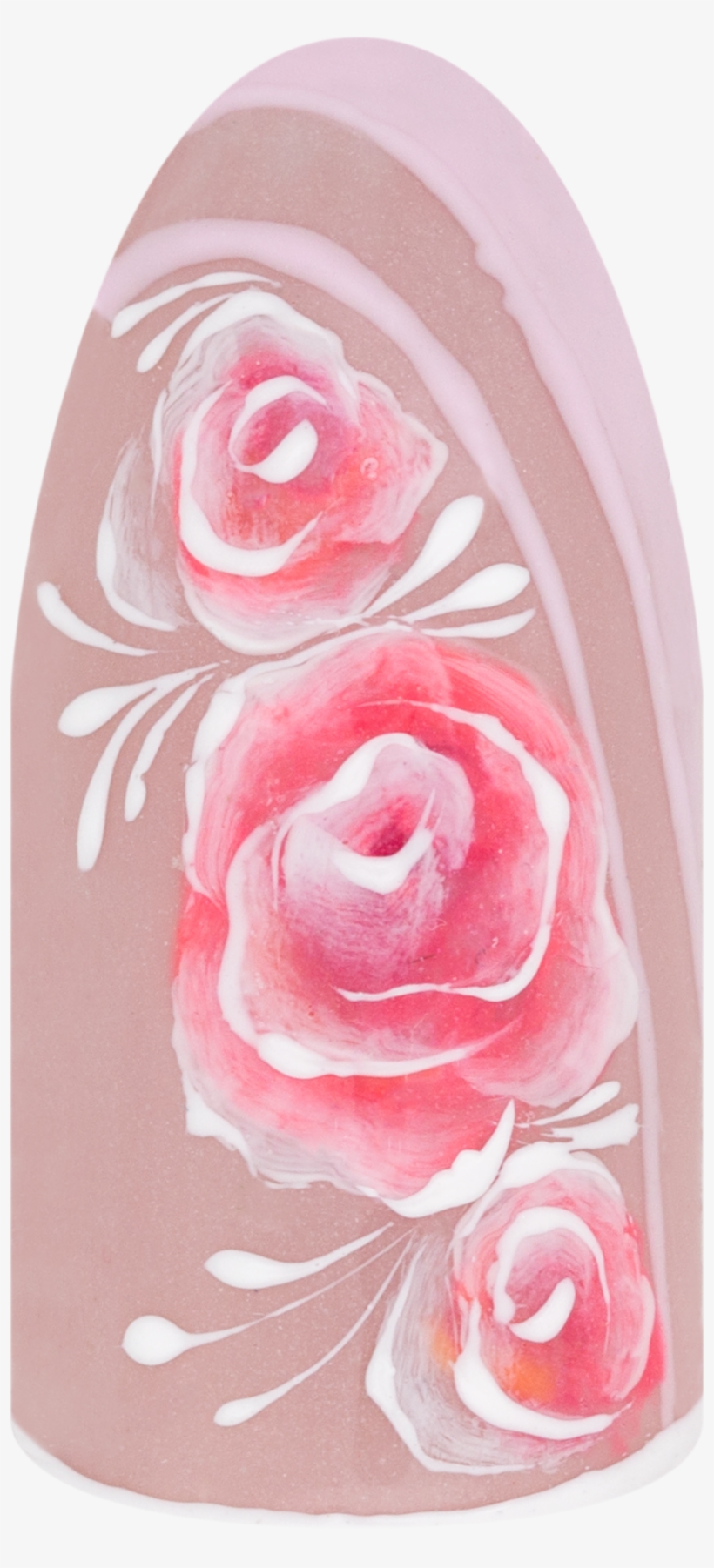 Magnetic Nail Design - Garden Roses - 875x1881 PNG Download - PNGkit