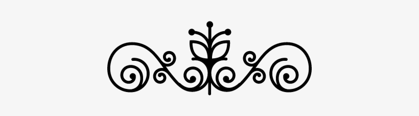 Floral Curves And Swirls Design Vector - Curve Black And White Design ...