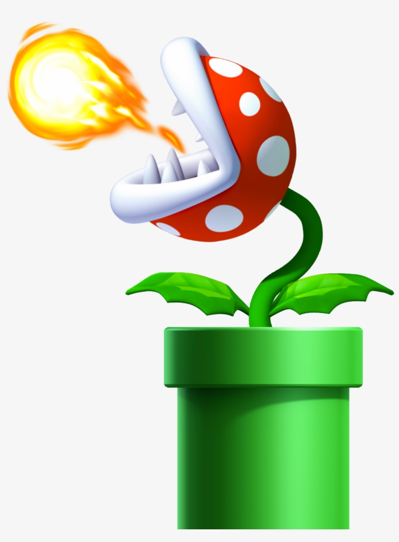 Download Transparent Venus Fire Trap Orig - New Super Mario Bros. U ...