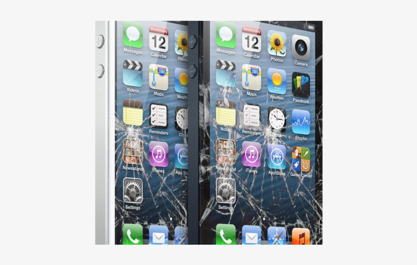 Broken Iphone 5 - Iphone 5 Screen Replacement - 700x441 PNG Download ...
