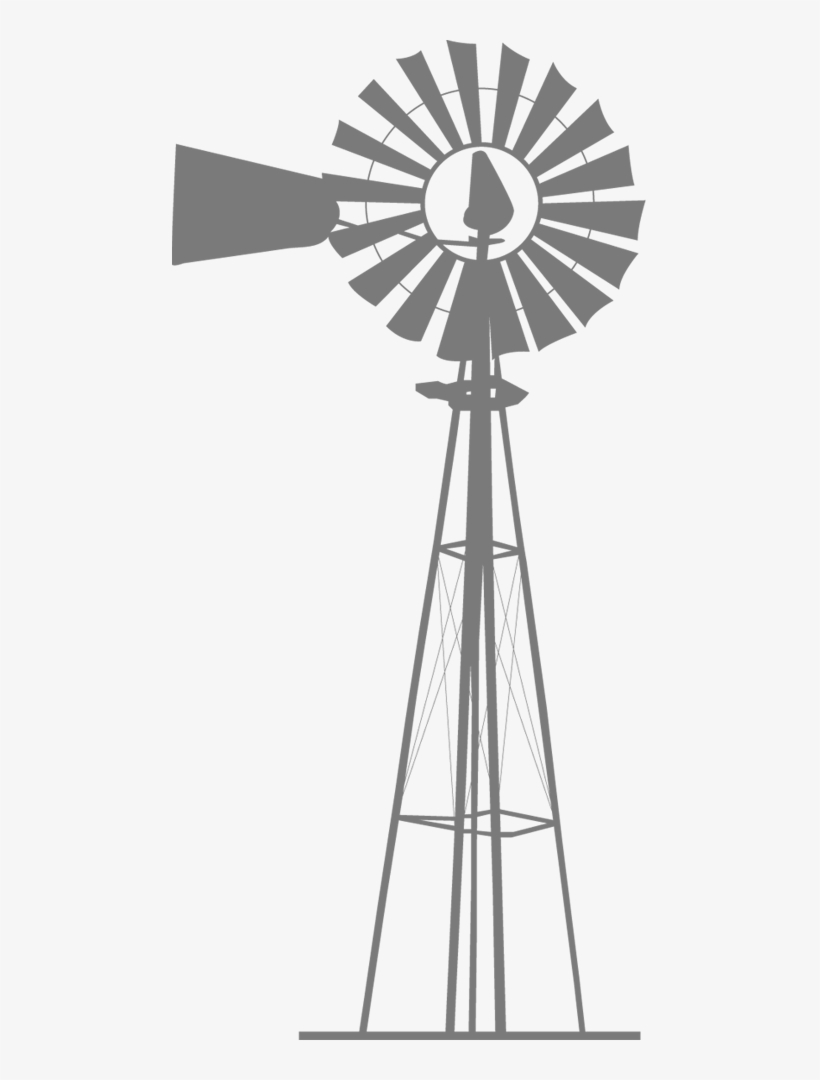 Farm Windmill Silhouette - 476x1000 PNG Download - PNGkit