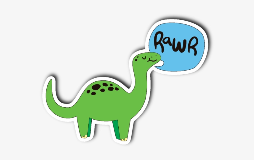 Download Transparent Dinosaur Dino Rawr Vinyl Die Cut Sticker J & S ...