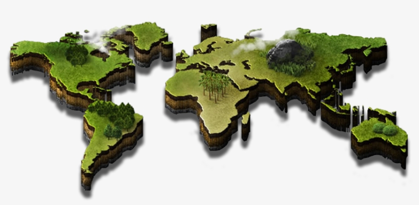World Map 3d Psd - 1000x592 PNG Download - PNGkit