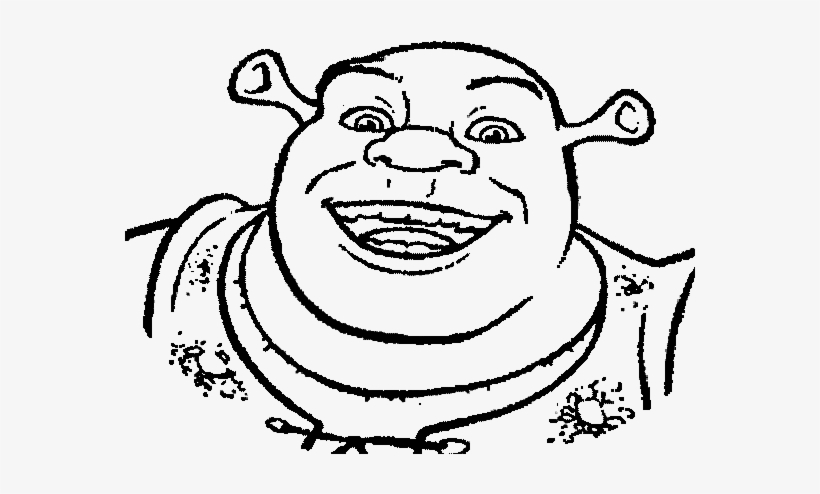 Shrek Head Outline