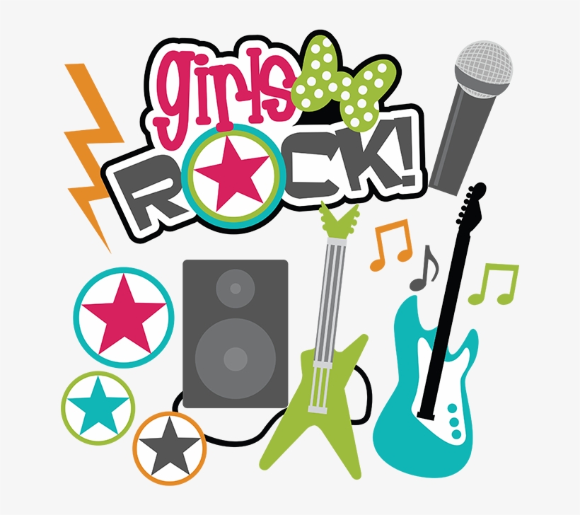 Girls Rock Svg Scrapbook Collection Teen Svg Files - Girls Rock Clip ...