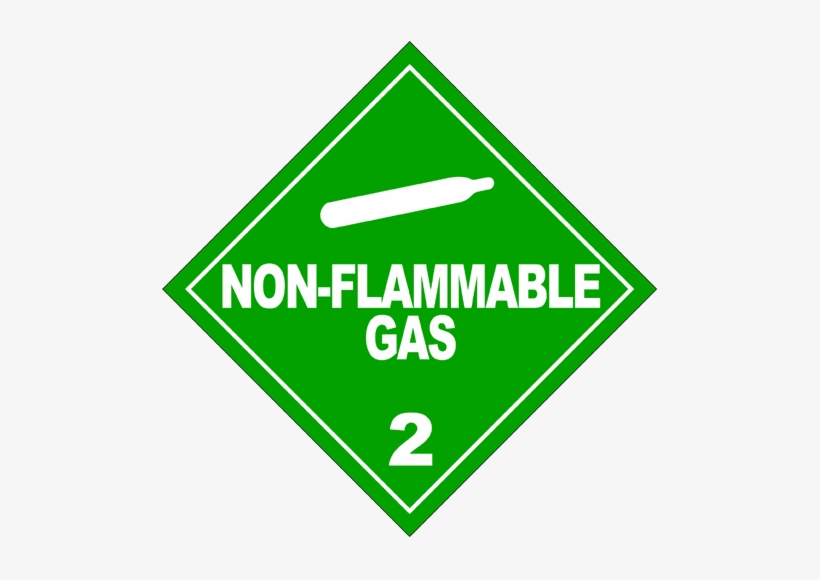 Nonflammable Gas Sign - Imdg Code Class 2 - 500x500 PNG Download - PNGkit