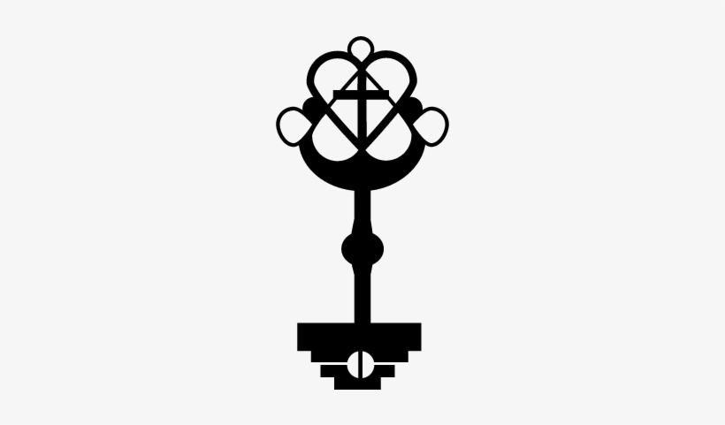 Key Design With Heart And Cross Vector - Design - 400x400 PNG Download ...