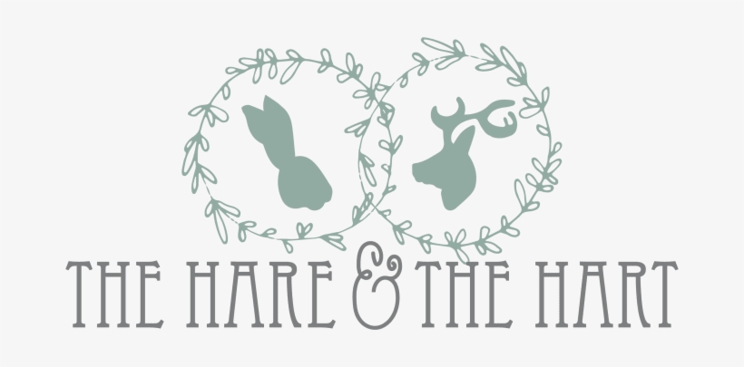 The Hare And The Hart Logo - Monogrammed Personalized Tote Bag, Bridal ...