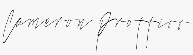 Cameron Proffitt - Calligraphy - 1033x289 PNG Download - PNGkit