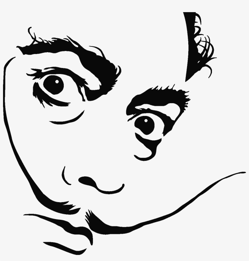 Sticker Portrait De Salvador Dalí Salvador Dali, Horror - Salvador Dali ...